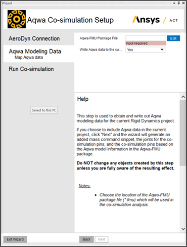 8 3 4 Aqwa Co Simulation Setup Wizard