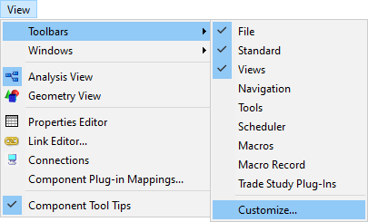 toolbar customization