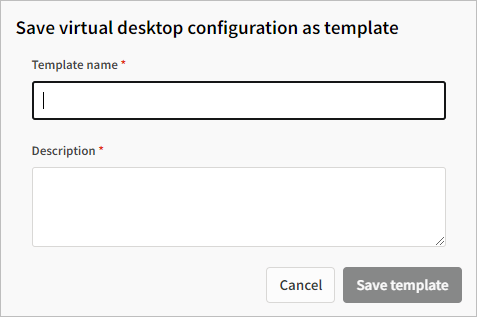 Creating a Virtual Desktop Template During Virtual Desktop Creation