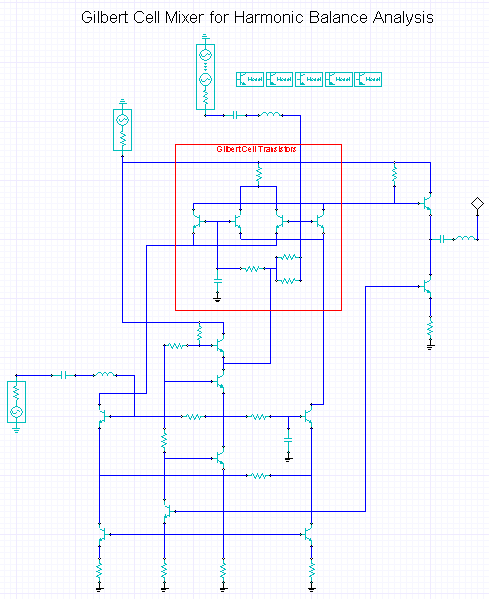 Open the Gilbert Cell Mixer Schematic