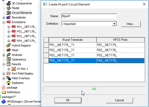 Creating a Multi Terminal Circuit Element in HFSS