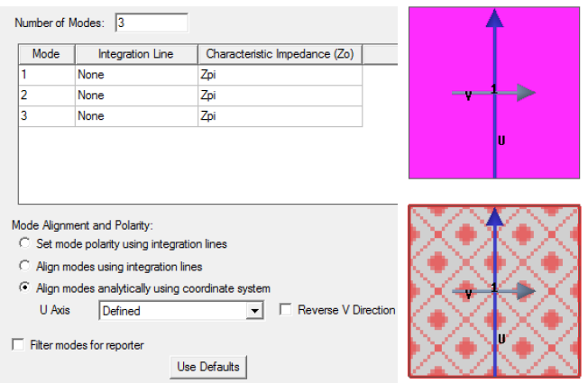 Align Modes Analytically Using Coordinate System