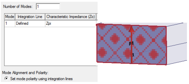 Set Mode Polarity Using Integration Line