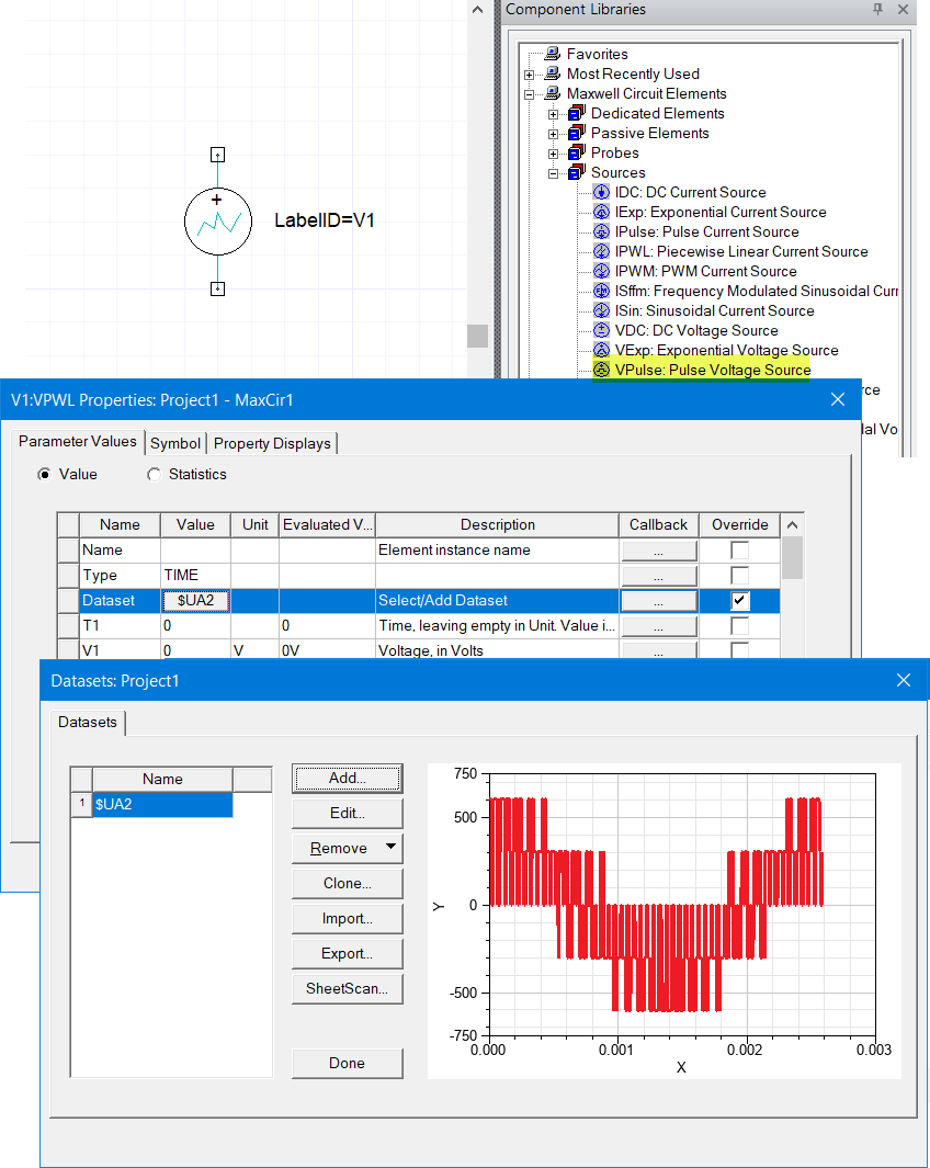 Piecewise Linear Voltage Source