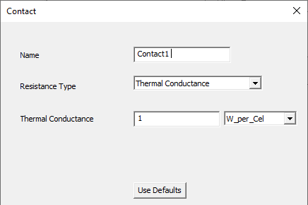 How to Assign Thermal Contact