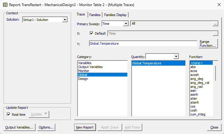 Creating a Monitor Report