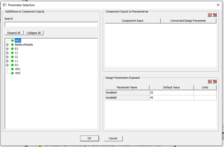 Assigning Parameters to Component Quantities