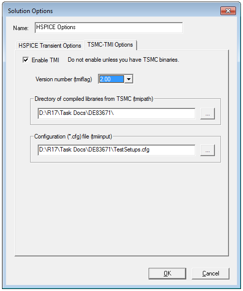 Running an HSPICE Transient Analysis
