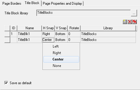 Title Block Tab