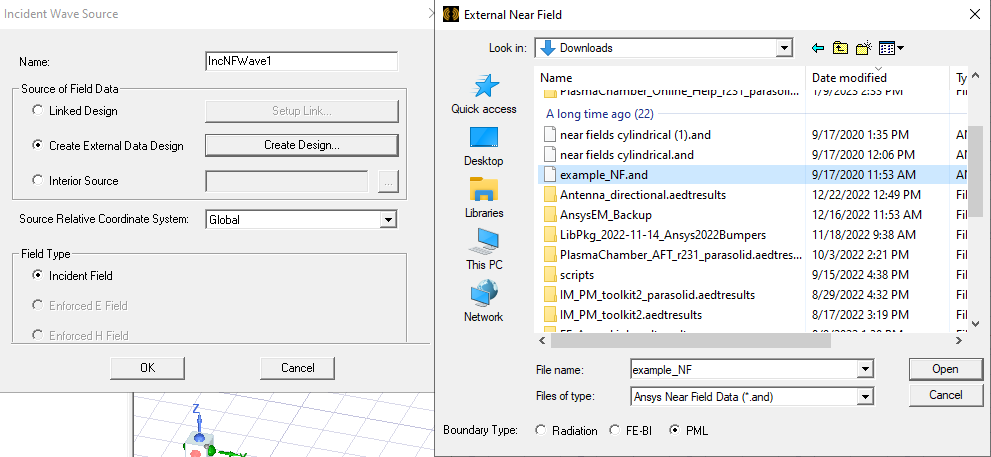 Access Near Field External Data File