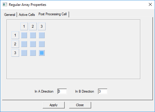 Fields Post Processing on a Designated Array Cell