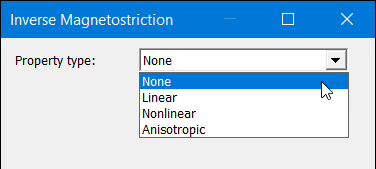 Calculating the Properties for Inverse Magnetostriction