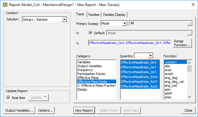 Creating a Modal Report