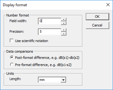 Setting Display Format