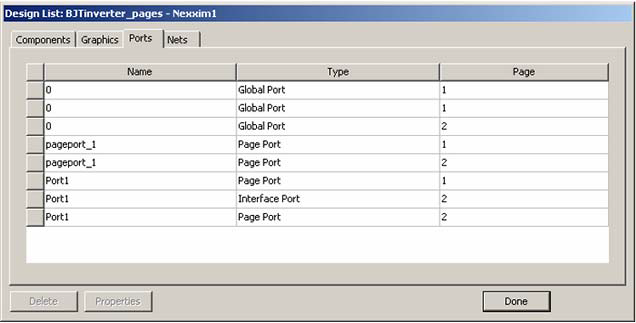 Schematic List window