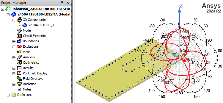 Johanson 2450AT18B100-EB1SMA