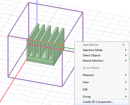 Creating a 3D Component from an Existing Model