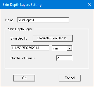 Skin Depth Layers Setting for 2D
