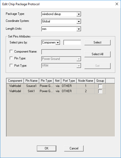 Specifying Chip Package Protocol Header Information in Q3D Extractor