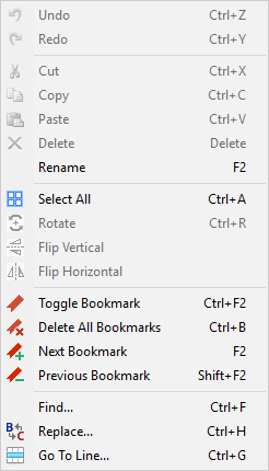 Edit Menu