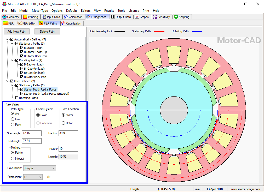 Measuring Forces using FEA Paths