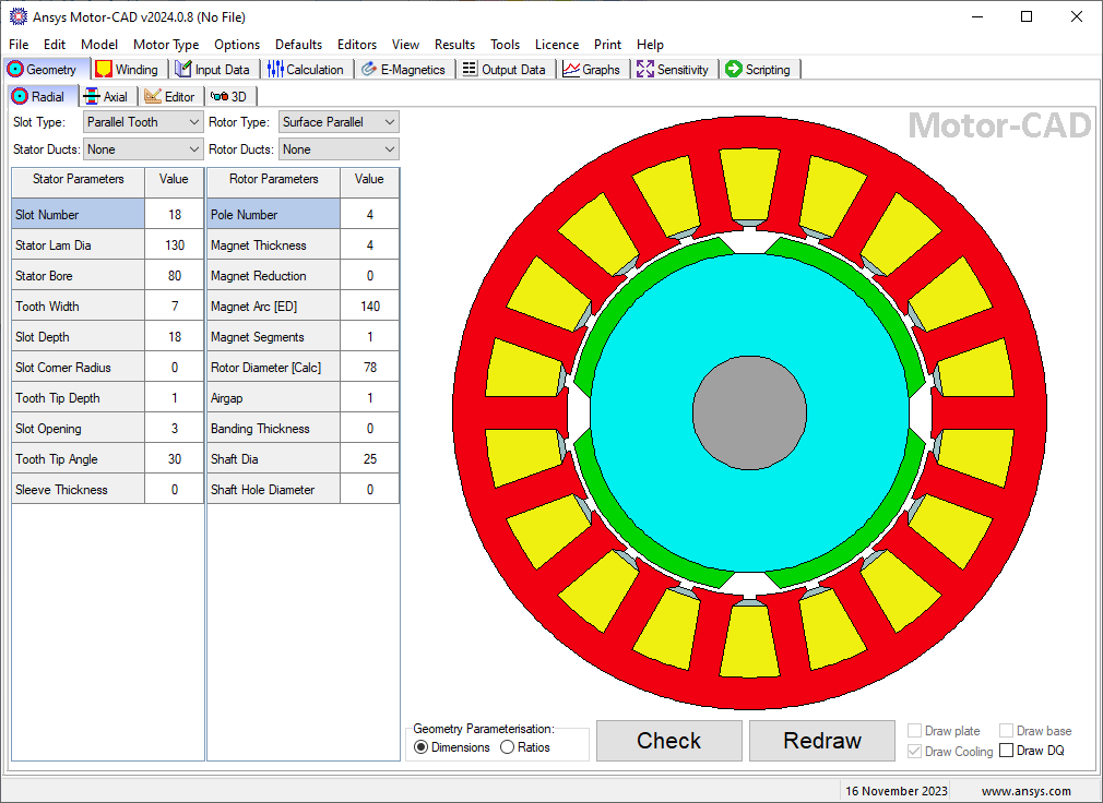 Radial Cross-Section Editor