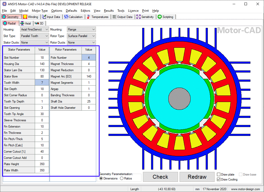Radial Dimensions Editor [Parameters]