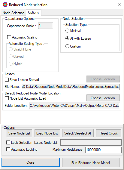 Reduced Node Model