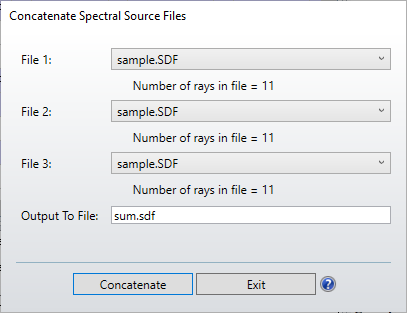 Concatenate Spectral Source Files