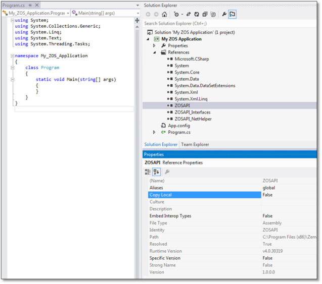 Manually Creating a Project (Using Visual Studio)
