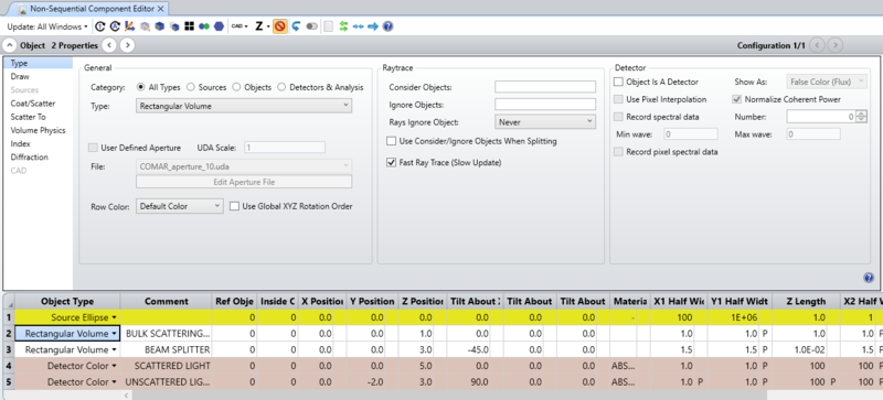Type (object properties, non-sequential component editor)
