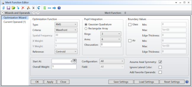 Optimization Wizard (from the Setup Tab)
