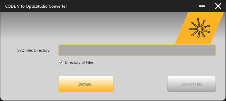 Convert CODE V to OpticStudio