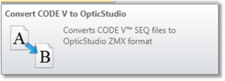 Convert CODE V to OpticStudio