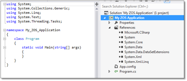 Manually Creating a Project (Using Visual Studio)