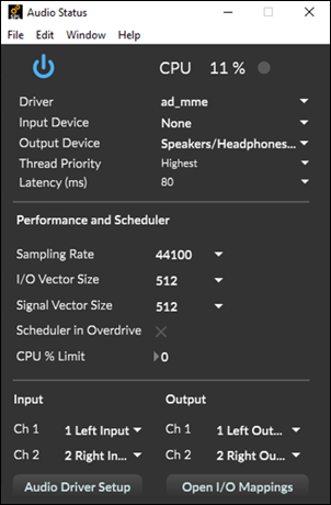 Setting Audio Parameters