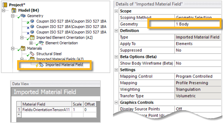 2.3. Import and Map the Fiber Orientation Tensor in Mechanical