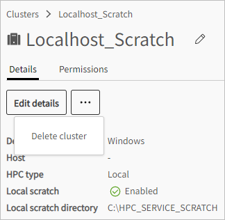 Deleting a Cluster Configuration