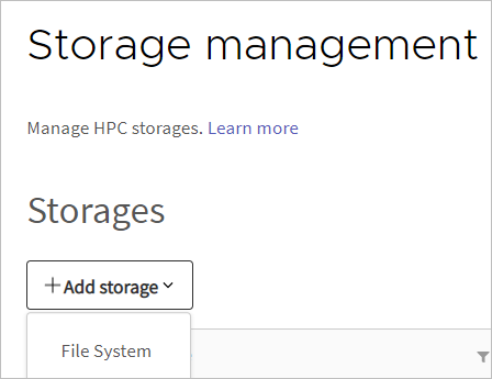 Creating a Storage Configuration