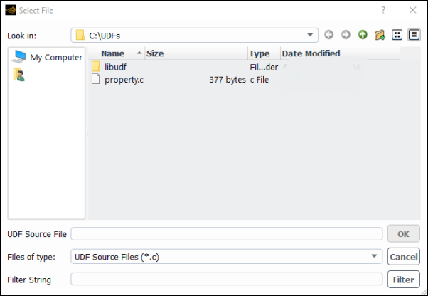 4.2. Interpreting a UDF Source File Using the Interpreted UDFs Dialog Box