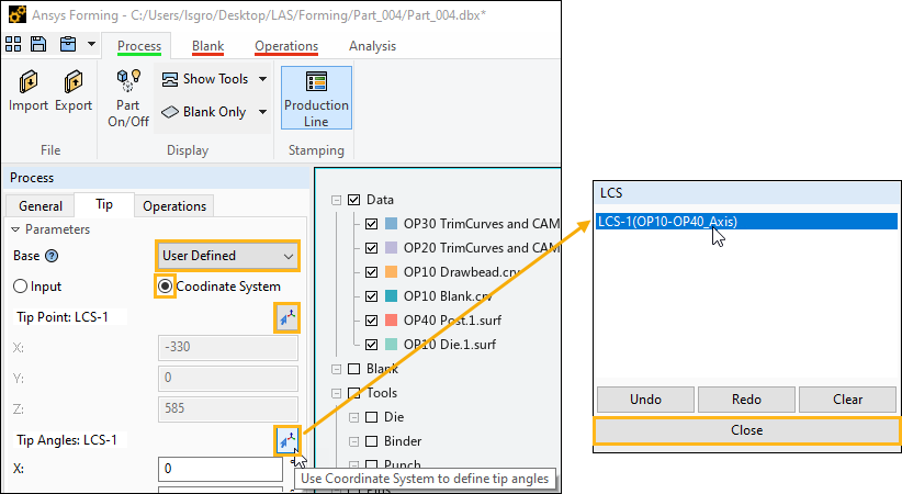 2.2. Tip the Model Geometries to the Press Position