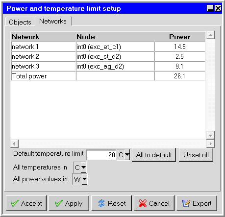 34.1. Setting Up the Power and Temperature Limit Values