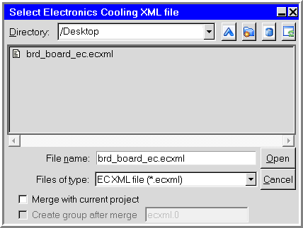 6.4.1. Importing EC XML Files