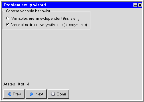 8.5. Problem Setup Wizard