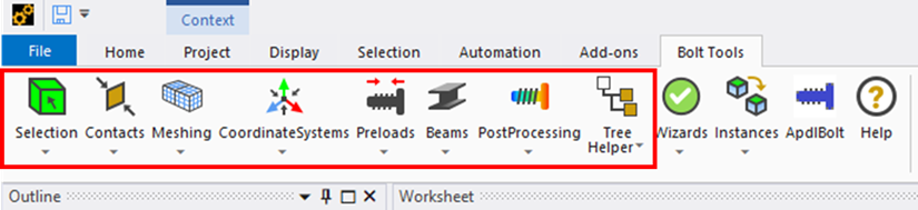 5.3. Bolt Tools Modeling Buttons