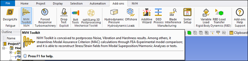 2.1. Make the NVH Add-on Available