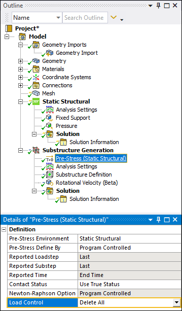 4.2. Specifying Rotational Velocity in Substructure Generation Analyses