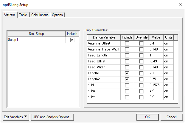 optiSLang in Optimetrics