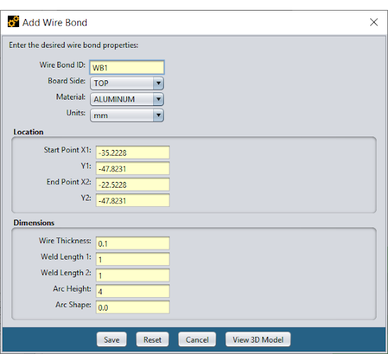 8.10. FEA- Wire Bonds