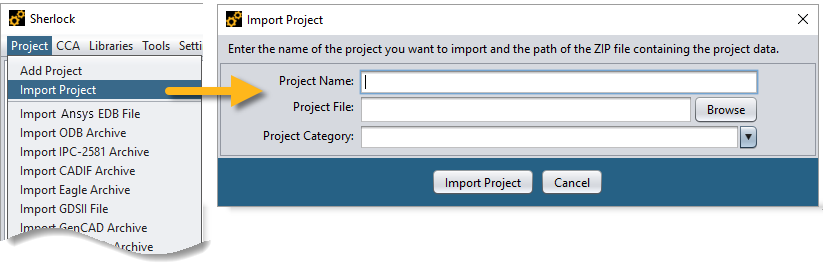 3.6. Importing Projects and ECAD Archives